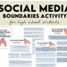 Social Media Inventory & Boundaries Activity for High School Students ...