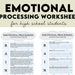 Emotional Regulation & Processing Worksheet. Emotional Regulation for ...