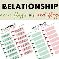 Healthy Relationships Green & Red Flags With a Blank Worksheet for ...