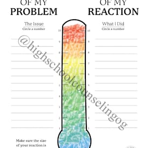 Size of My Problem Vs Reaction for High School! PDF Perfect for School ...