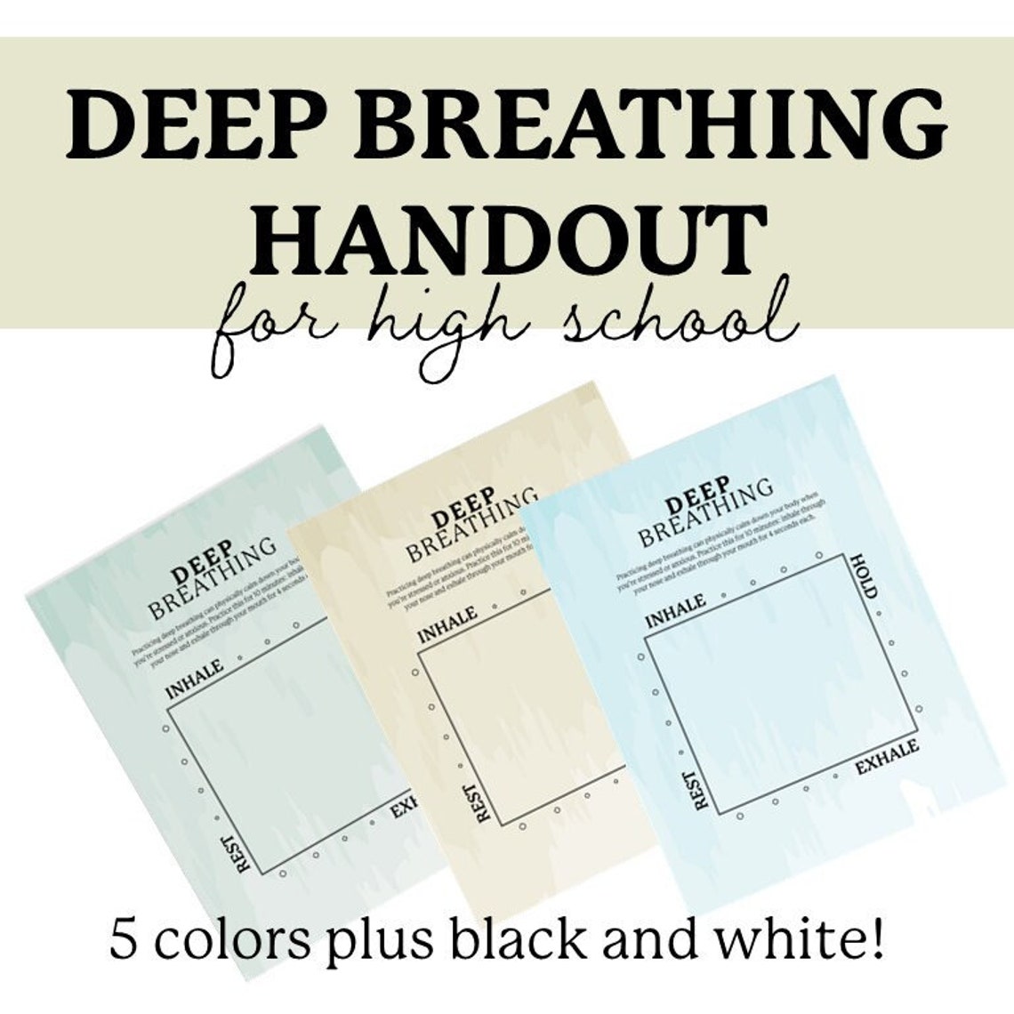 Deep Breathing Handout. Learn Relaxation and How to Calm Your Body With ...