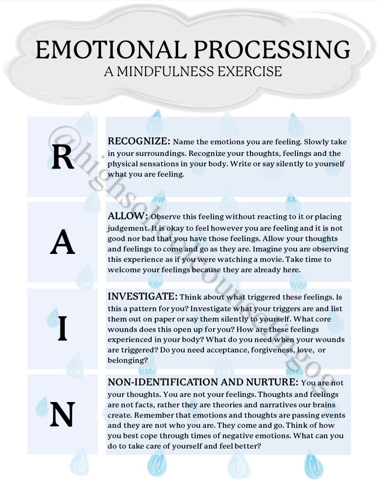 Emotional Regulation & Processing Worksheet. Emotional Regulation for Counseling or Therapy ...