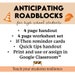 Anticipating Roadblocks Worksheets Problem Solving Overcoming ...