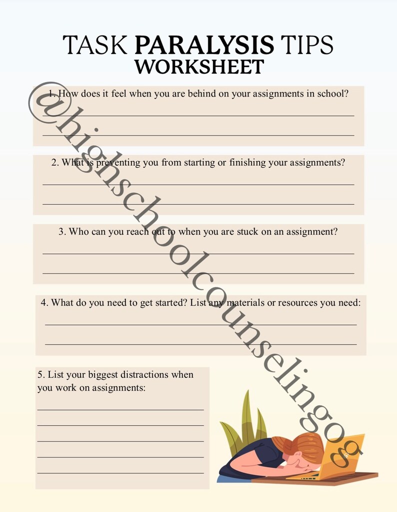 Task Paralysis: an Activity for High School Students Struggling With ...