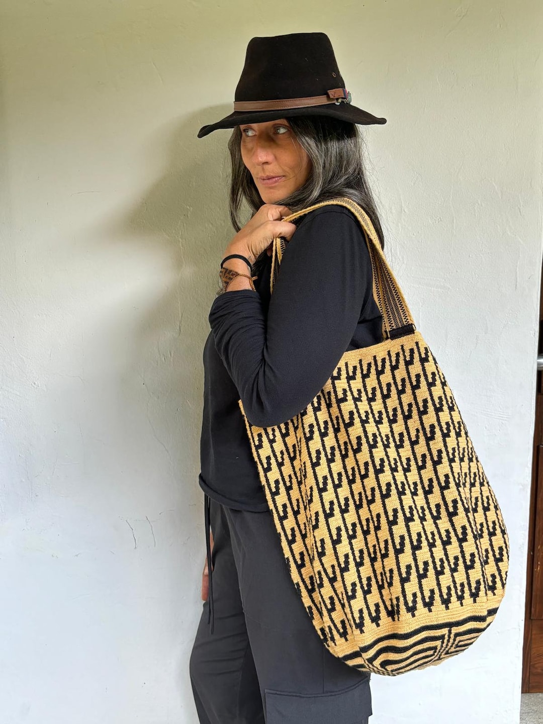 SUSÙ Handwoven Wayùu Huge Tote Bag. High Quality Crochet Bag With ...