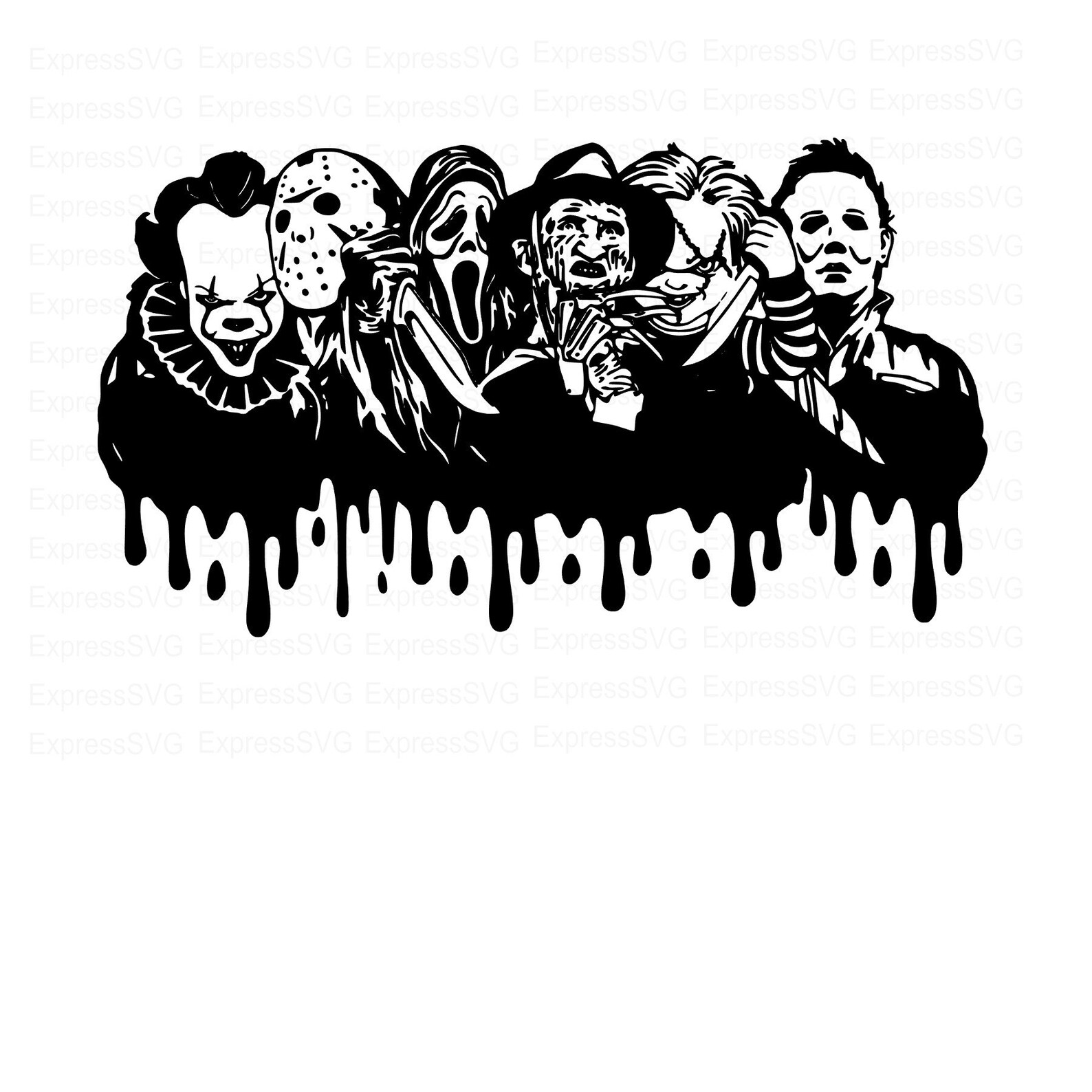 Horror Movie Guys Drip SVG PNG - Etsy Canada