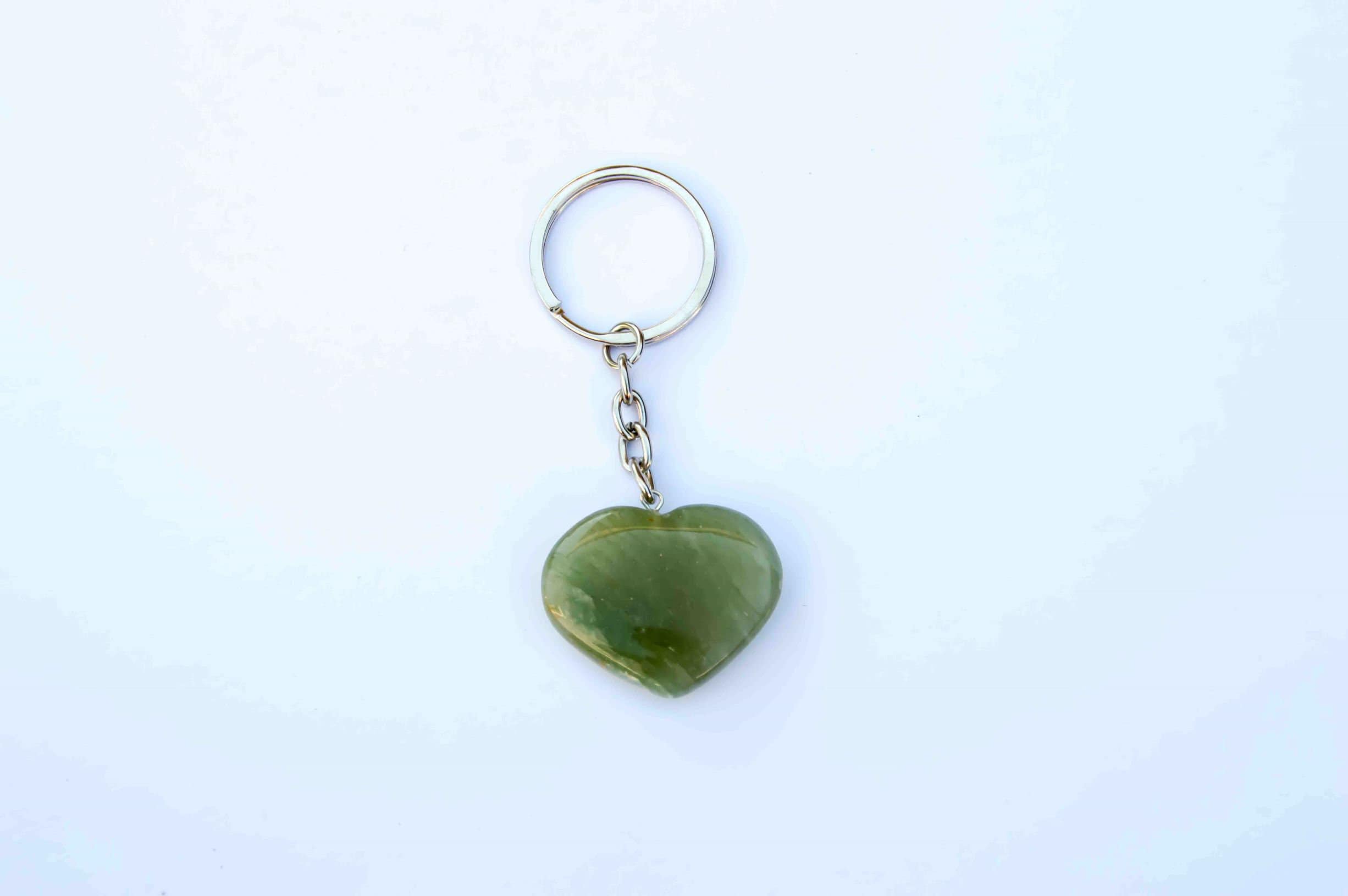 Crystal Heart Keychain Crystal Heart Charms Key Chain Silver - Etsy ...