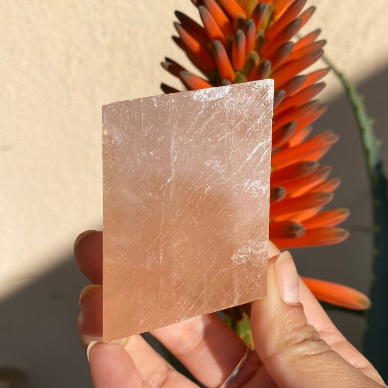 Pink Optical Calcite Stone Blush Pink Calcite Crystal - Etsy