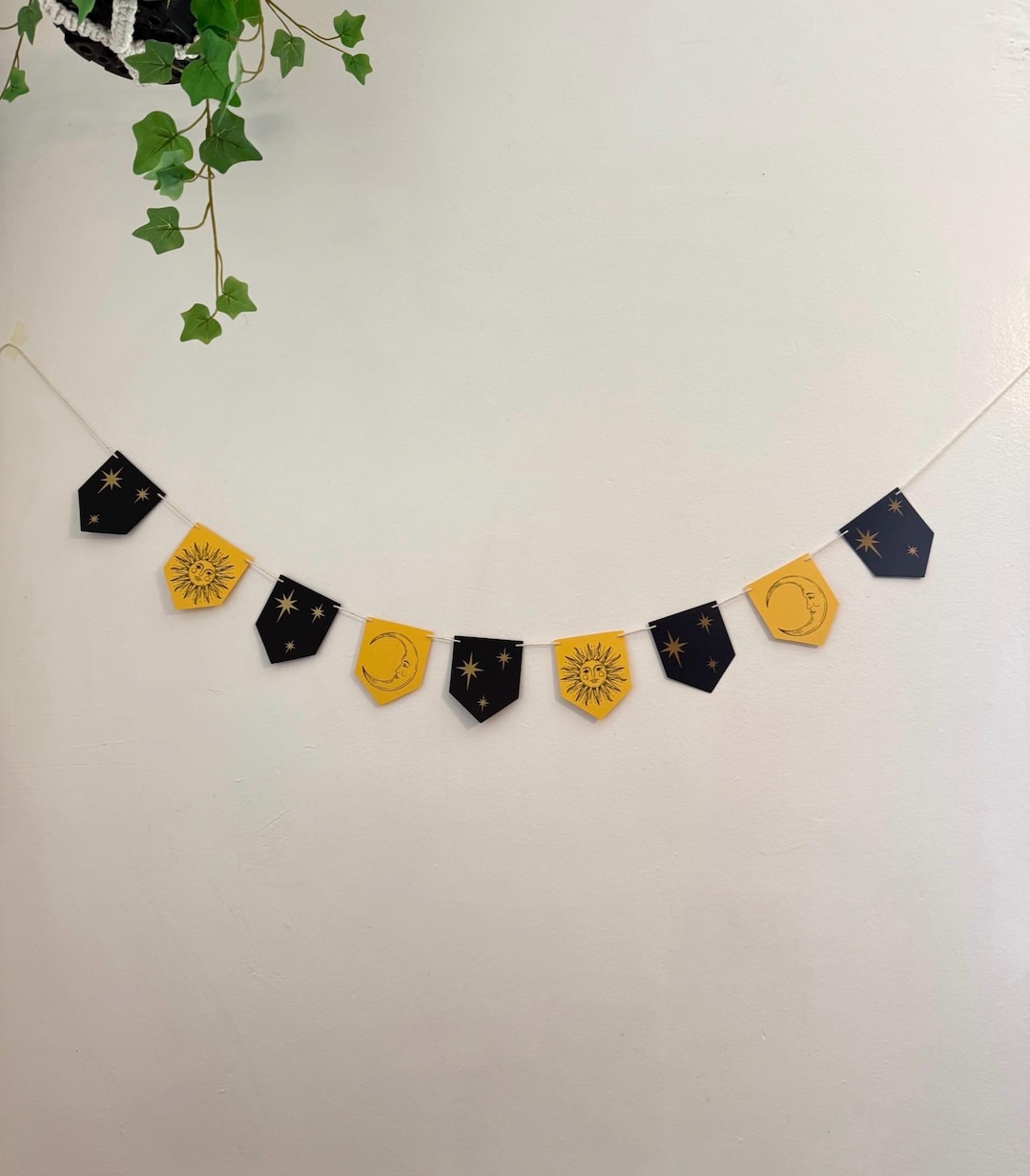 Whimsigoth Moon, Star and Sun Banner - Etsy