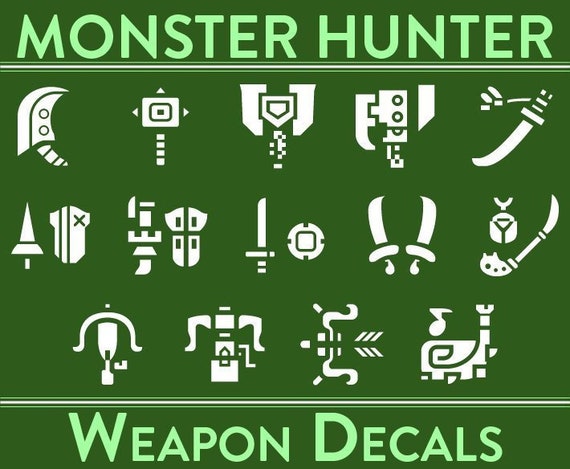 Monster Hunter Weapon Decals | Etsy
