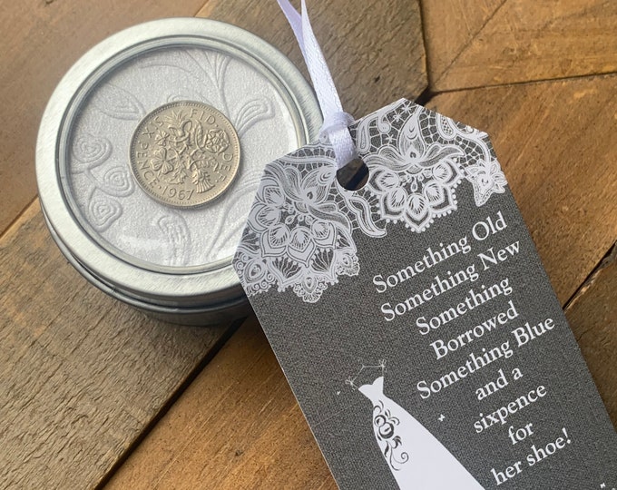 Lucky Sixpence Coin Wedding Gift for Bride Irish Sixpence | Etsy