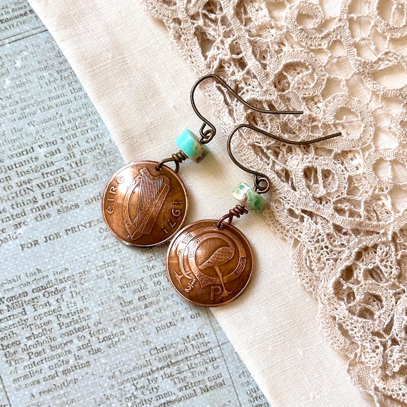 Dangle Coin Earrings - Etsy