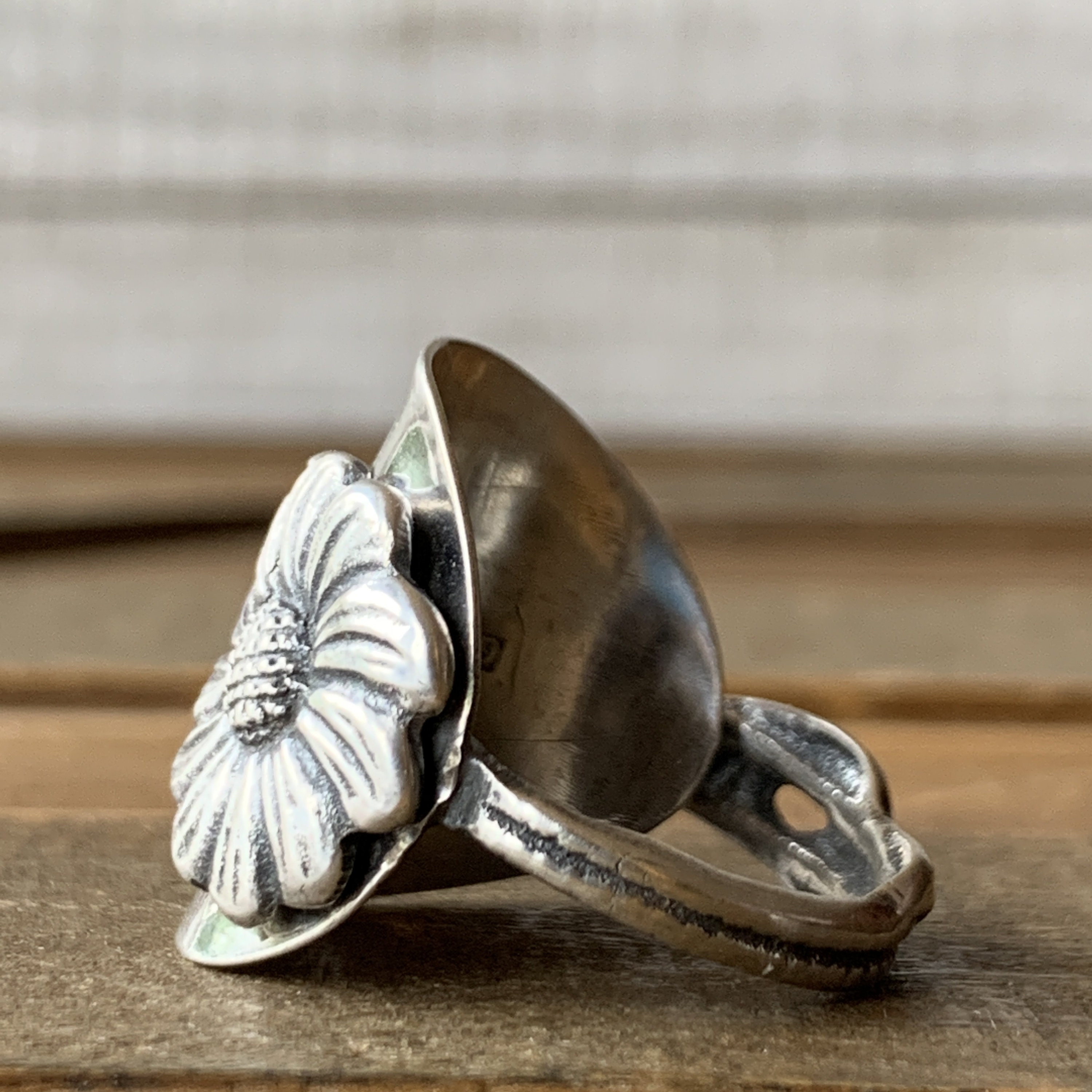 Sterling Silver Sunflower Spoon Ring Vintage Spoon From | Etsy