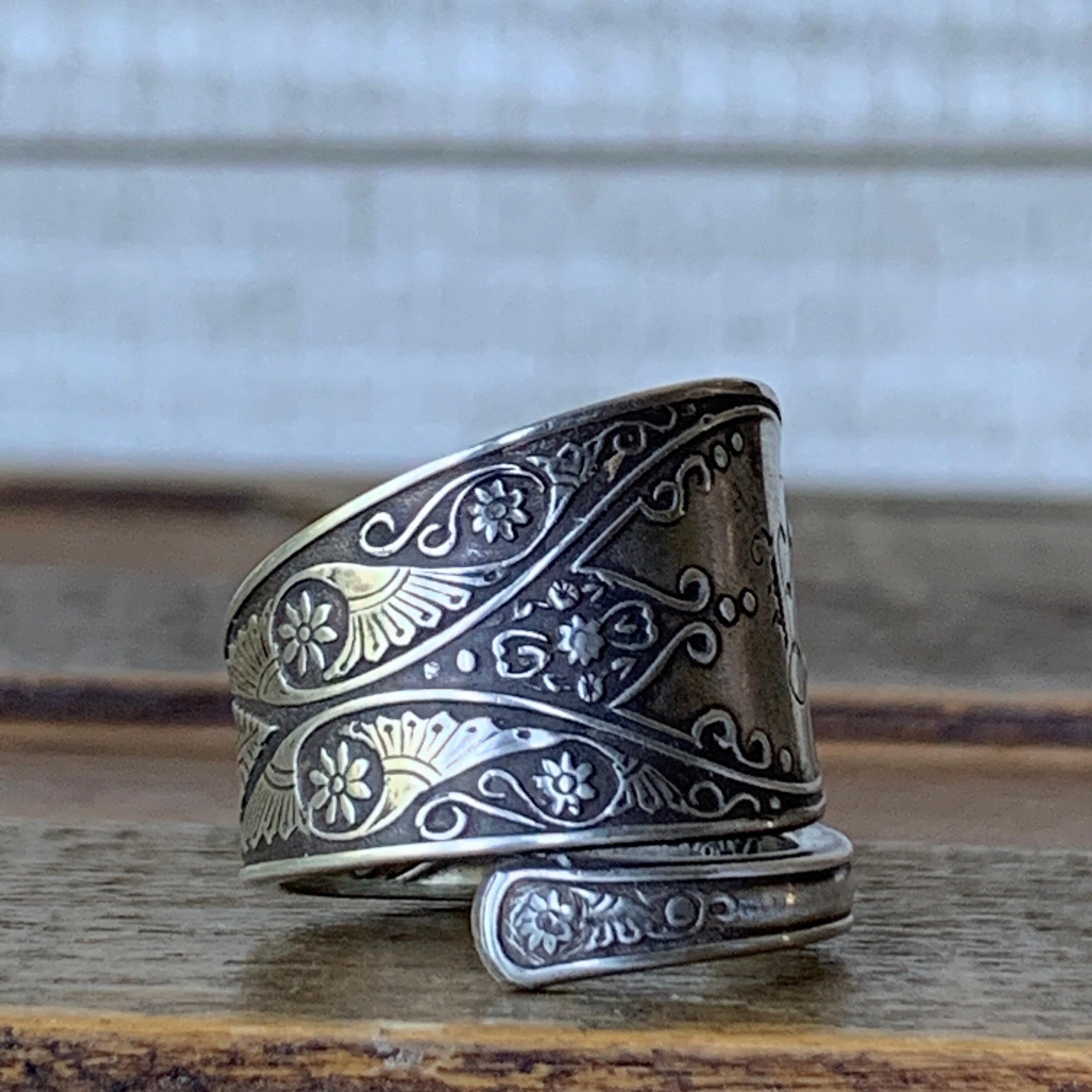 Unique Spoon Ring Sterling Silver Statement Ring Vintage - Etsy