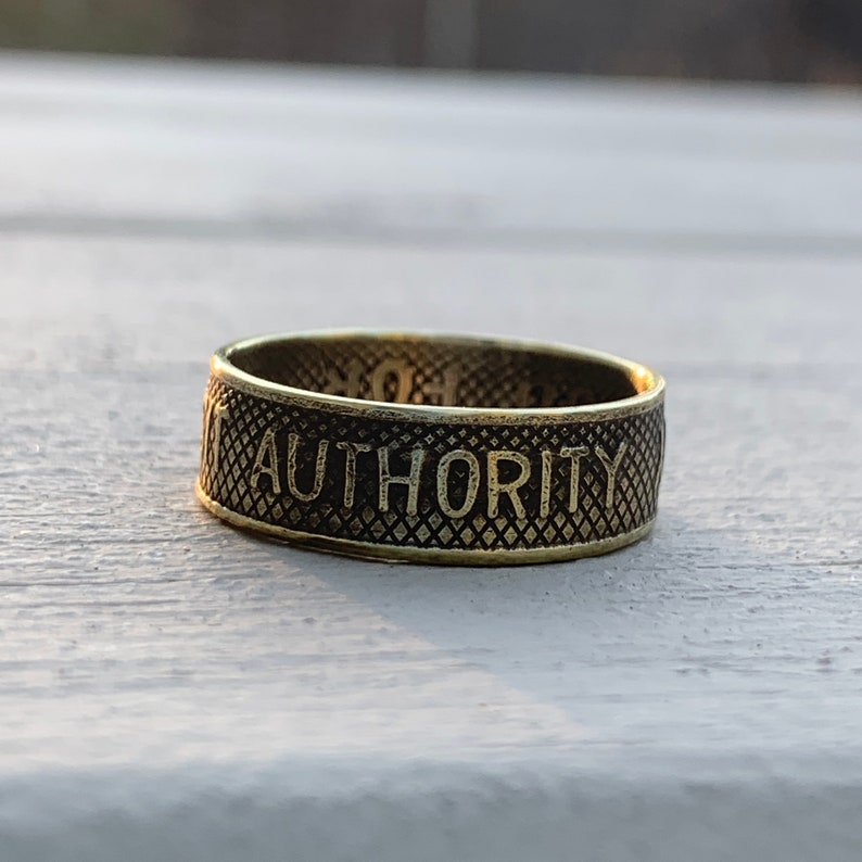 NYC Transit Token Ring New York City Brass Band Upcycled - Etsy