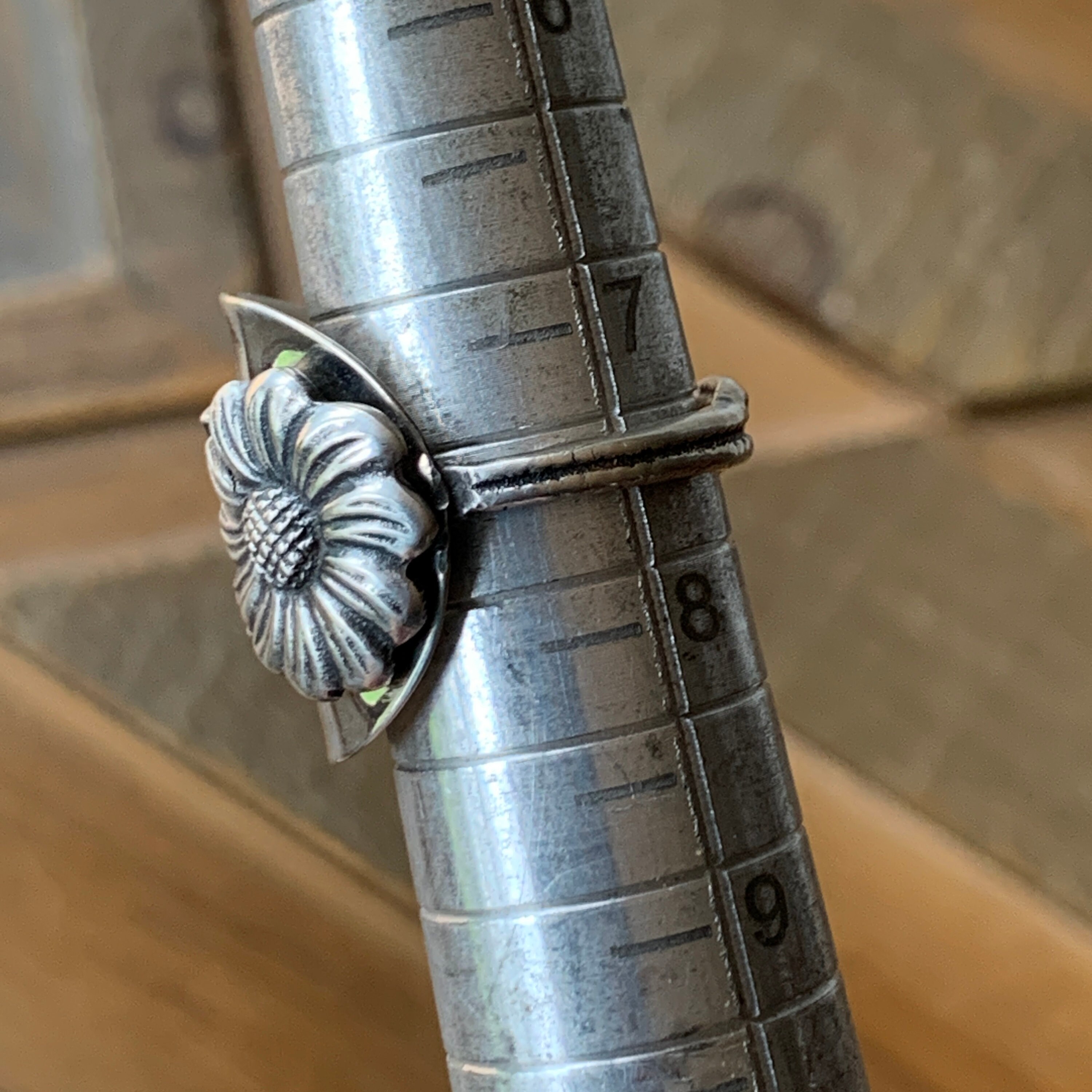 Sterling Silver Sunflower Spoon Ring Vintage Spoon From | Etsy