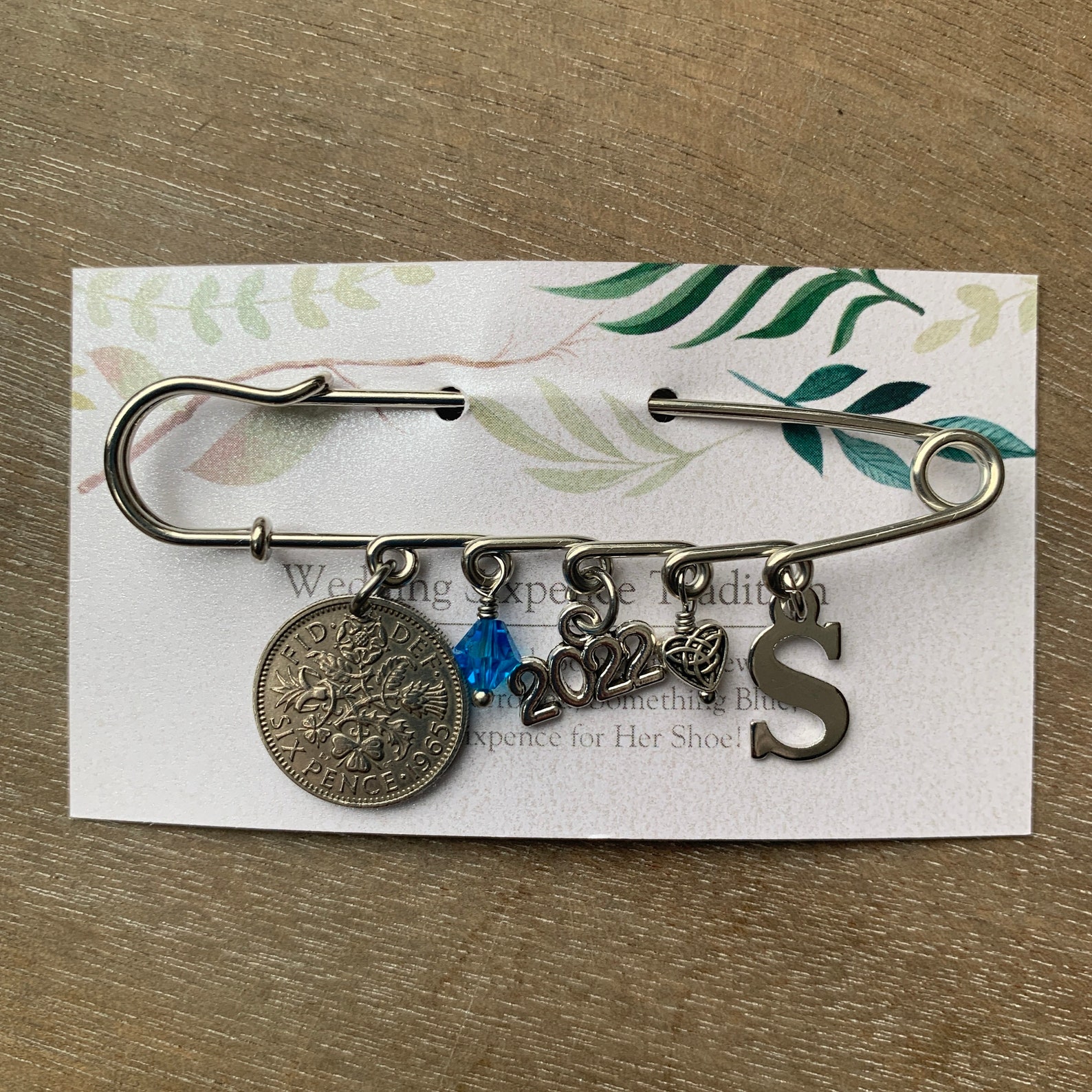 Custom Bridal Sixpence Wedding Pin Garter Pin for Bride - Etsy