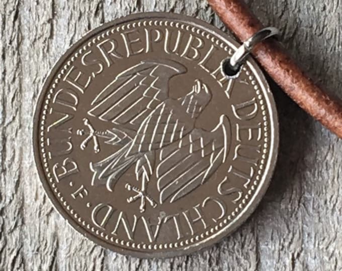 GERMANY NECKLACE - Antique German Coin Pendant - Imperial Eagle Shield ...