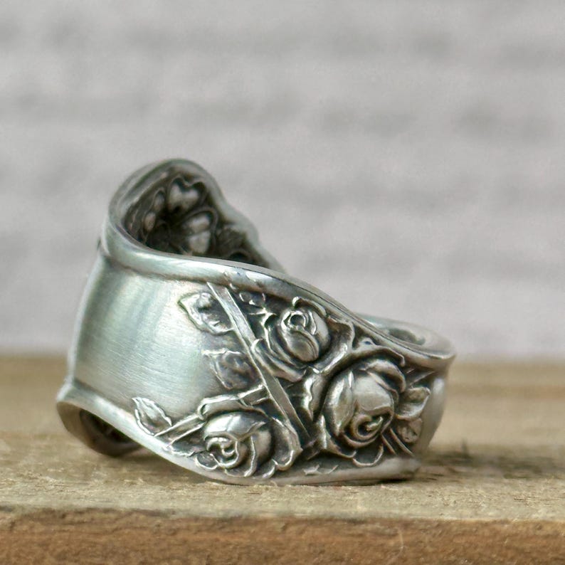 Vintage Rose Spoon Ring, International Silver, Repurposed Jewelry - Etsy