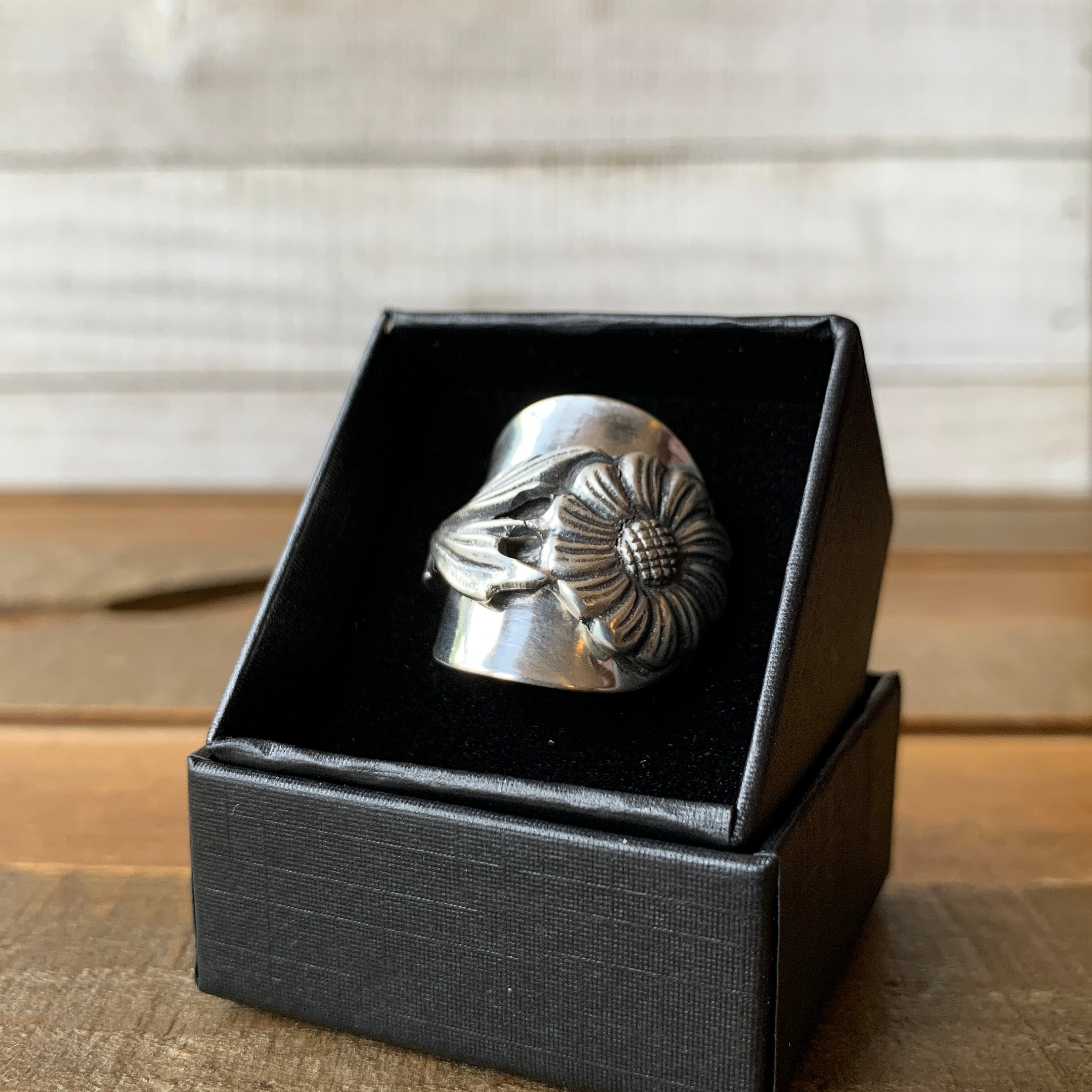 Sterling Silver Sunflower Spoon Ring Vintage Spoon From | Etsy