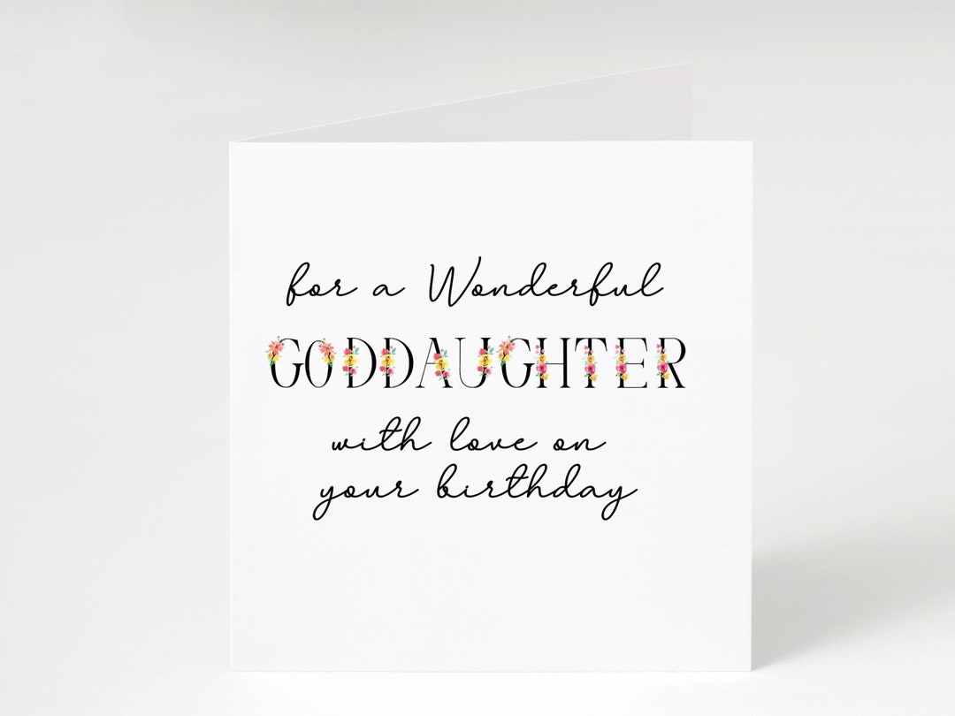 Goddaughter Birthday Card, Stylish Birthday Card for Goddaughter ...