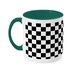 Check Pattern Mug Chequerboard Pattern Two Tone Coffee Tea Mug - Etsy