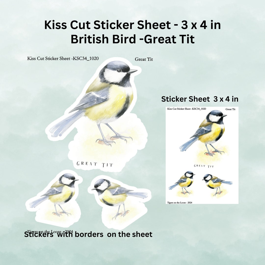 British Bird Stickers Kiss Cut Vinyl Sheet Birdwatching Planners ...