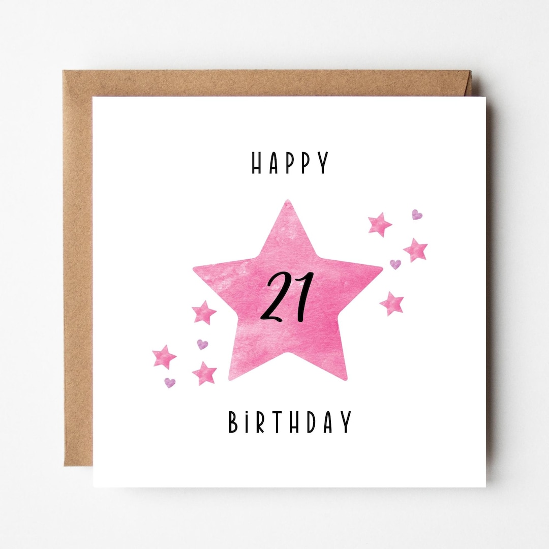 21st Birthday Card, 21 Birthday Card, Twenty First Birthday Card ...