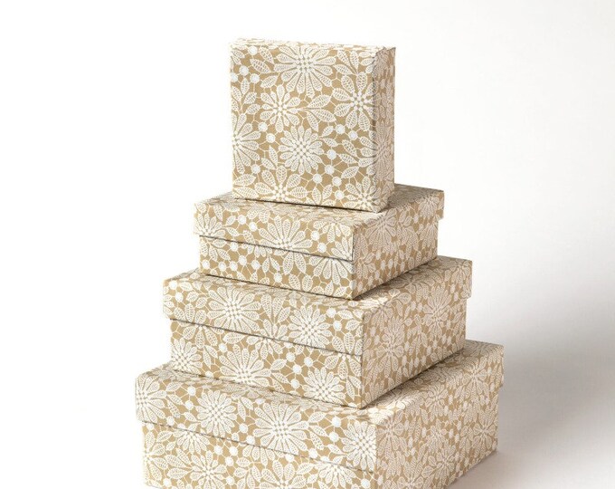 Decorative Boxes With Lids Empty Cardboard Gift Boxes Set Luxury ...