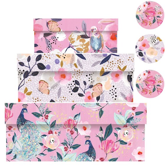 Decorative Boxes With Lids Empty Cardboard Gift Boxes Set - Etsy