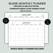 Undated Monthly Planner Printable Monthly Calendar Pages Sunday Monday ...