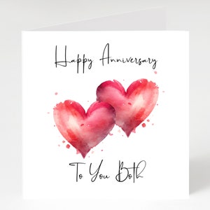 Happy Anniversary Card to You Both, Greeting Card for a Special Couple ...