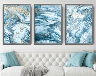 Aqua Wall Art | Etsy
