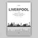 Set of 5 LIVERPOOL Art Prints Cityscape, Skyline Street Map Liver ...