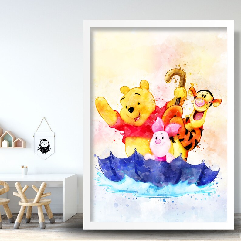 WINNIE the POOH Watercolour Art Prints Tigger Eeyore Heffalump ...