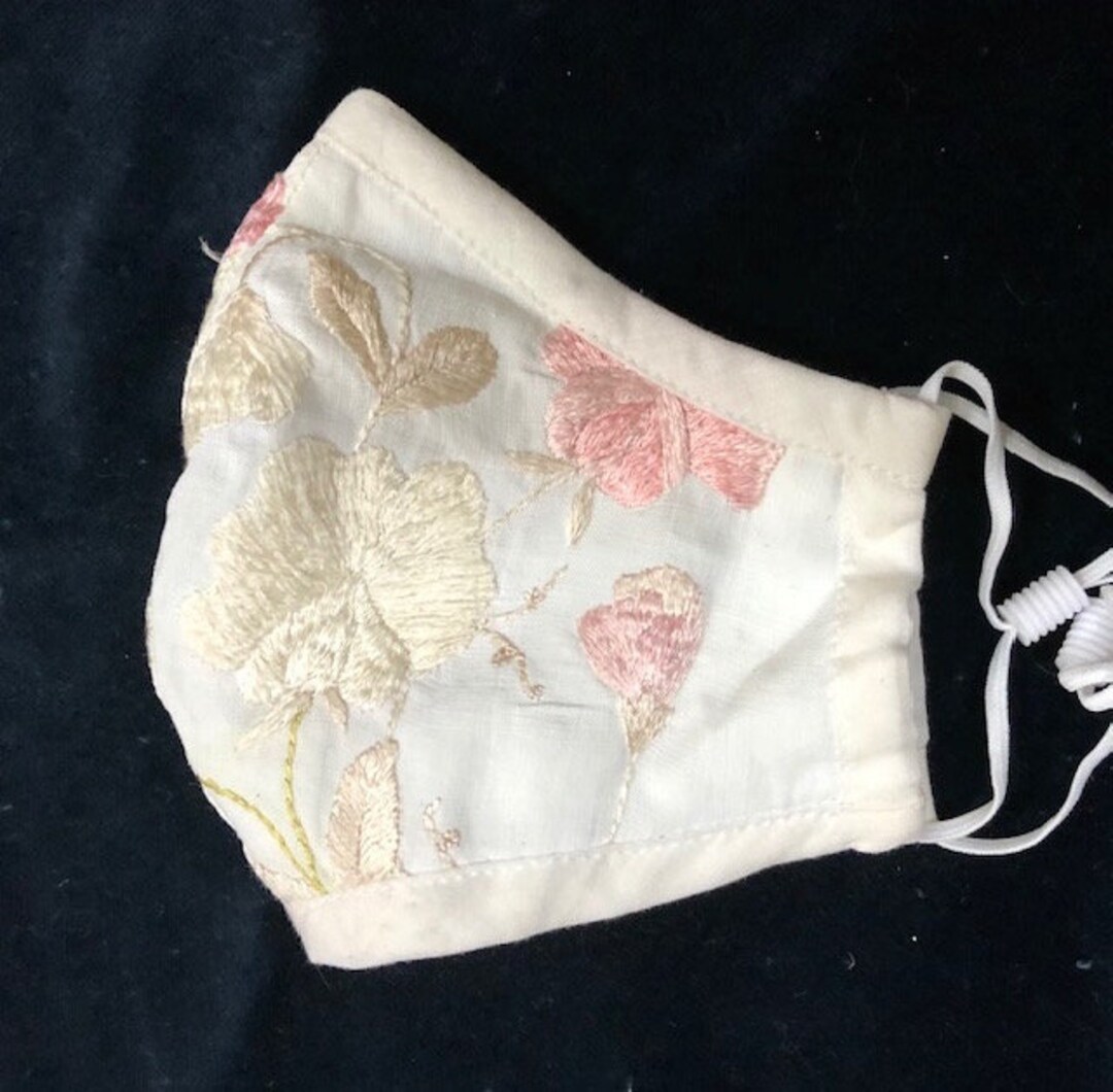 Vintage Linen Doily Fitted Couture Face Mask - Smaller Size - Etsy