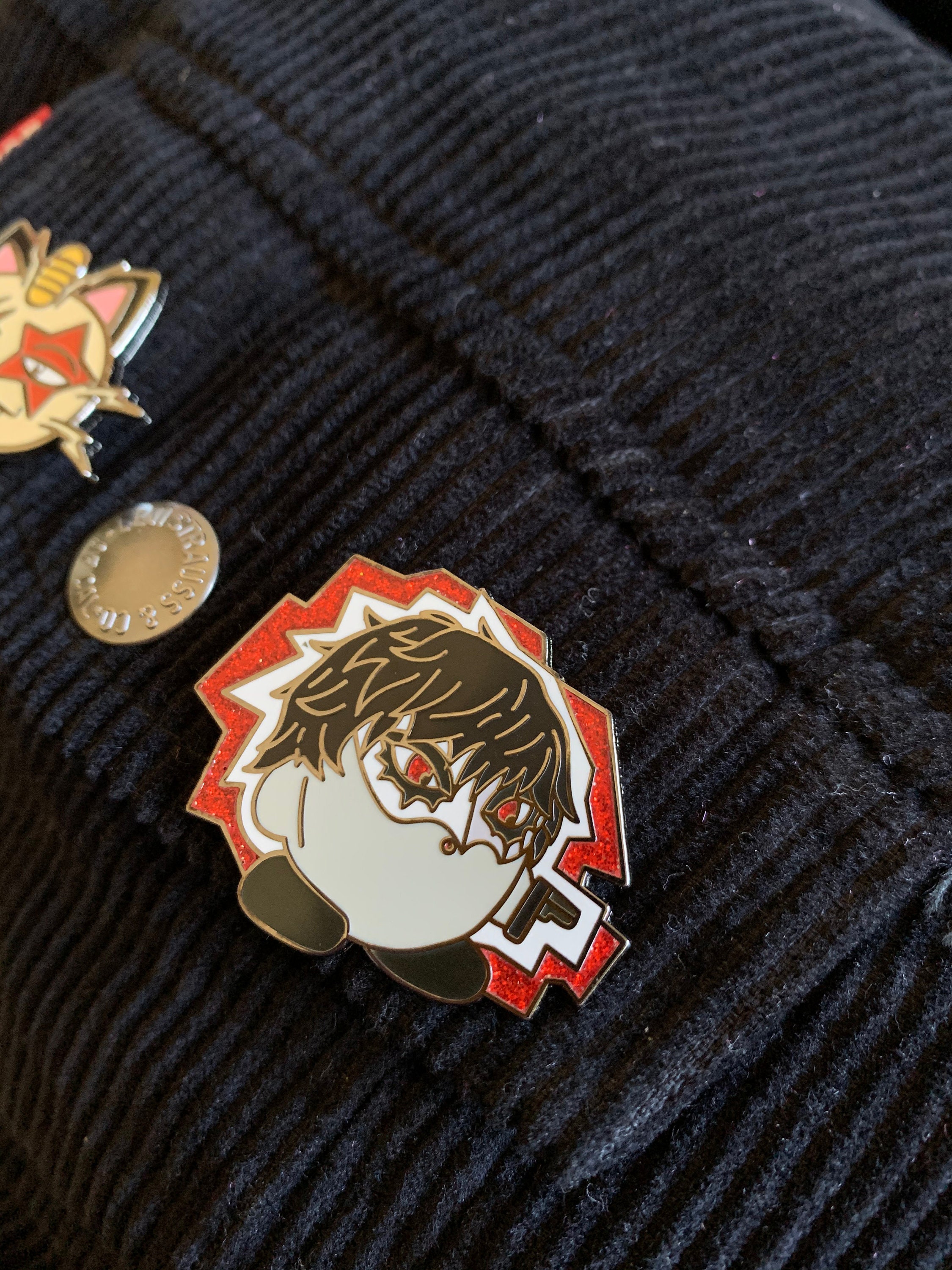 Persona 5 Joker Kirby Glitter Enamel Pin | Etsy