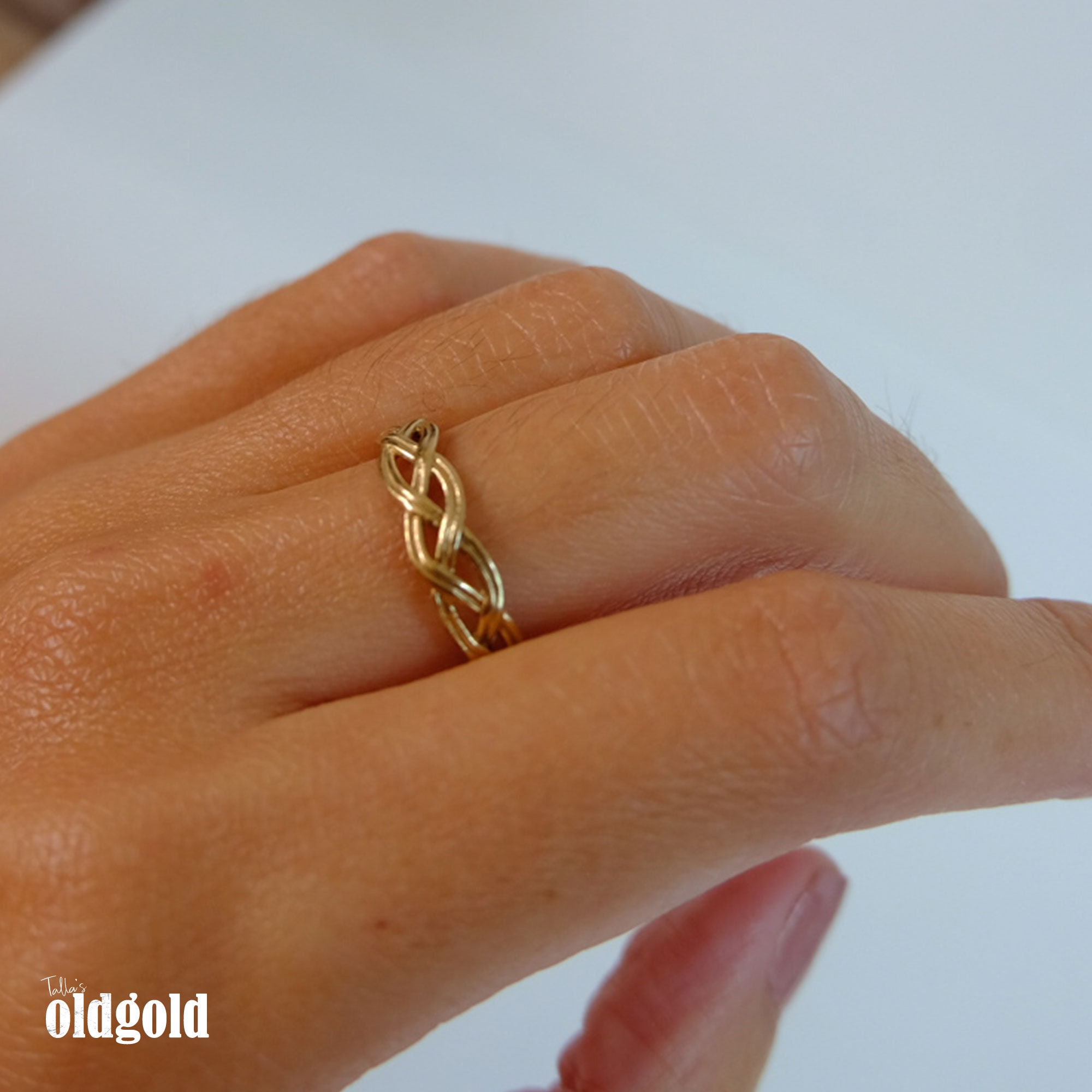 9ct Gold Weave Ring 9ct Gold Rope Ring 9ct Gold Stacking | Etsy