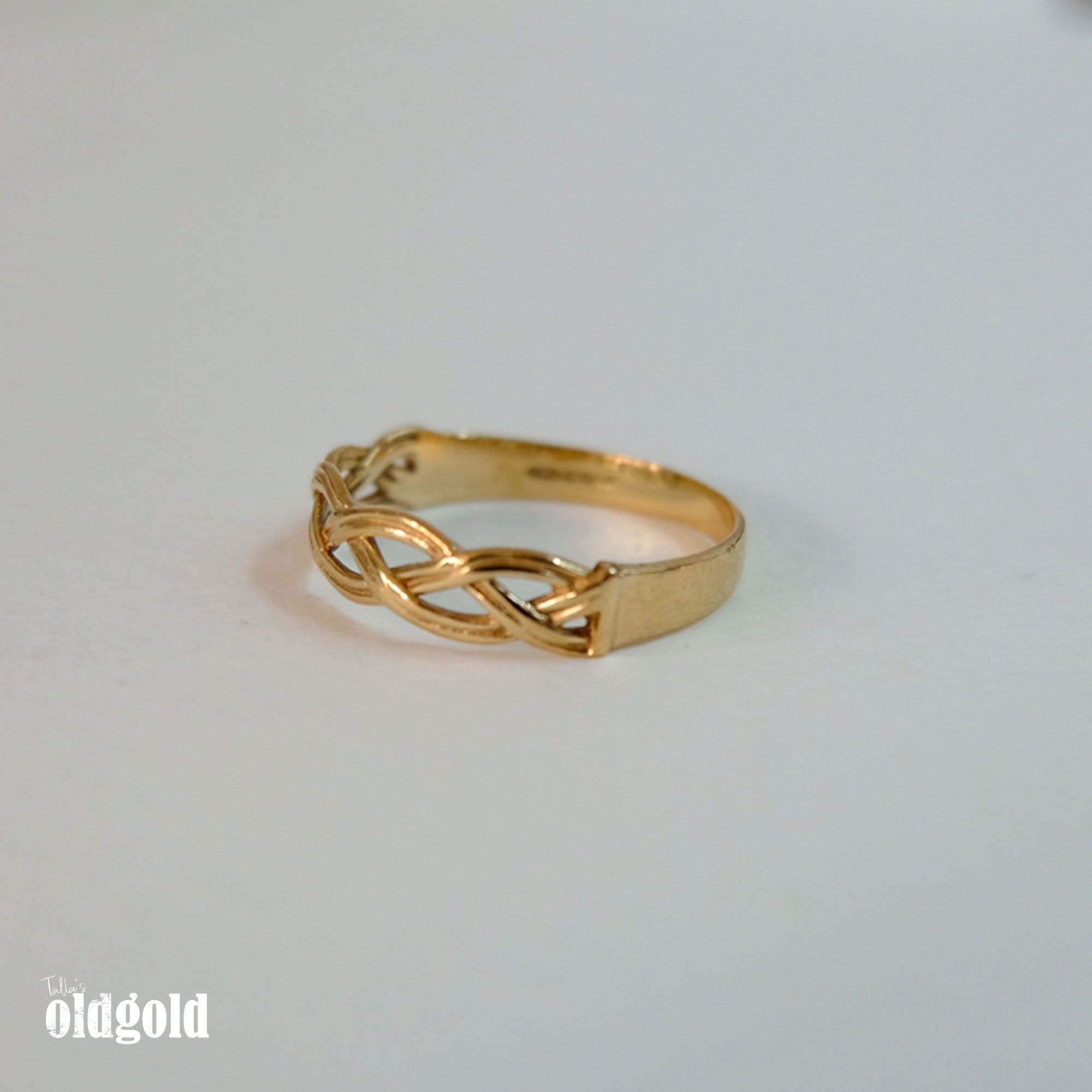 9ct Gold Weave Ring 9ct Gold Rope Ring 9ct Gold Stacking | Etsy