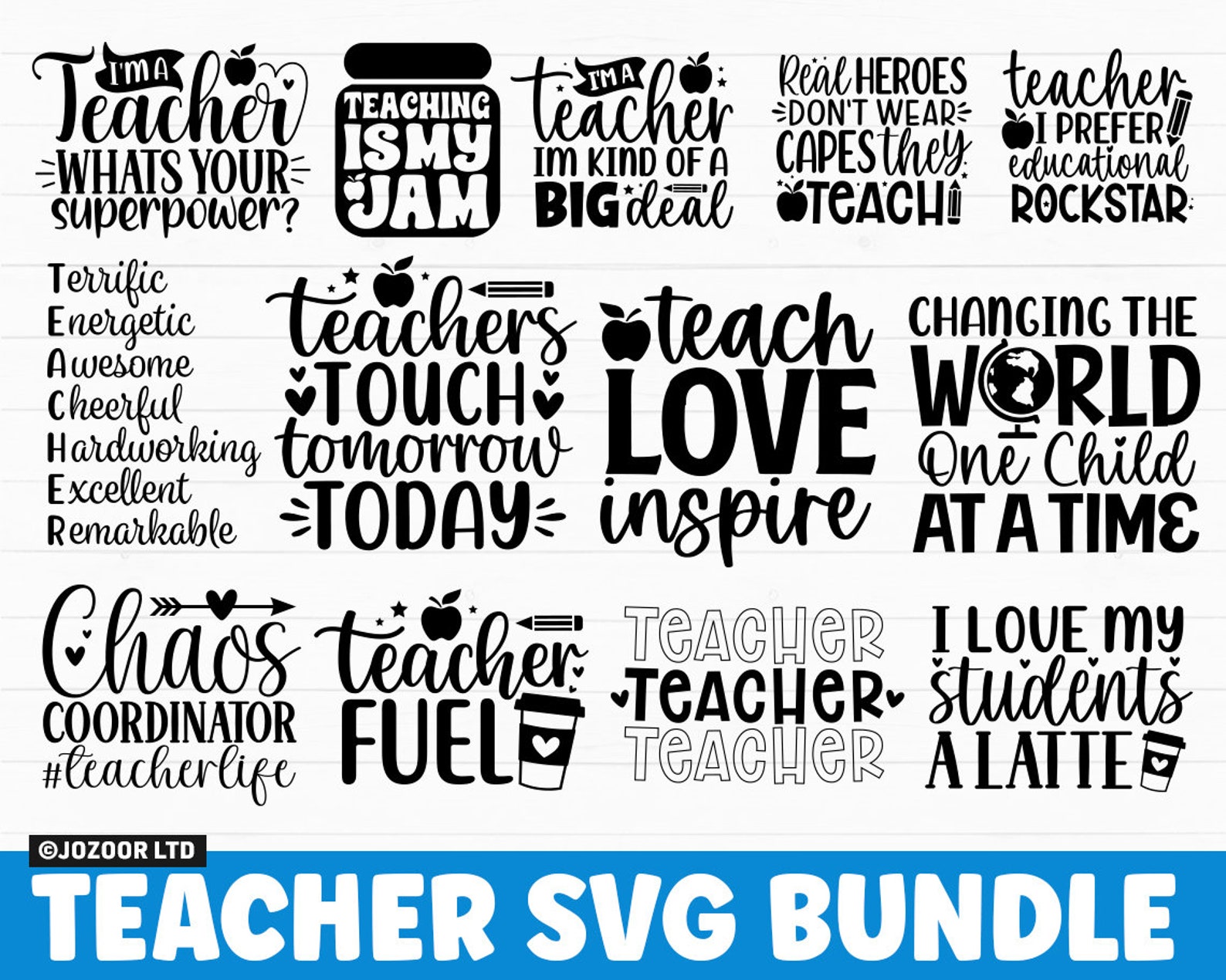 Teacher SVG Bundle, Teacher Quote SVG, School SVG, Teacher Svg, Teacher ...