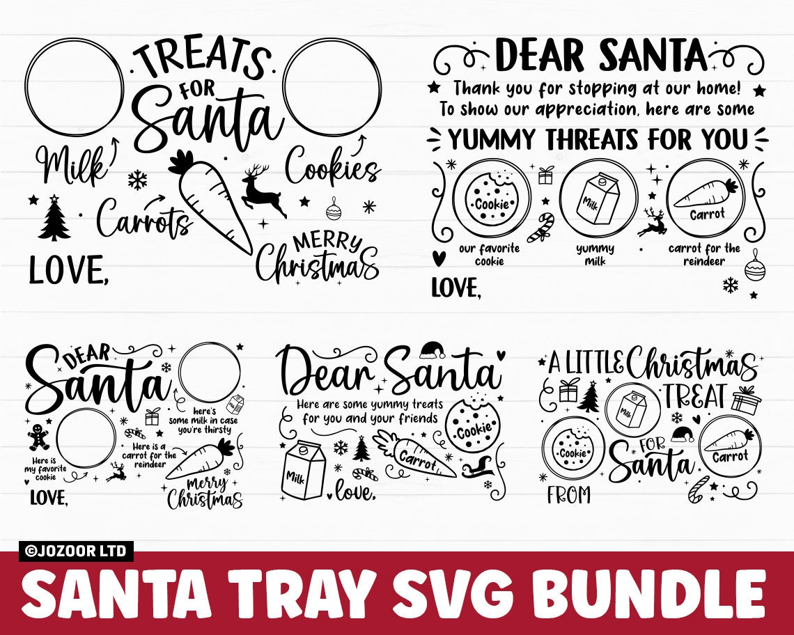 Dear Santa Tray SVG Bundle Christmas SVG Santa Tray SVG - Etsy