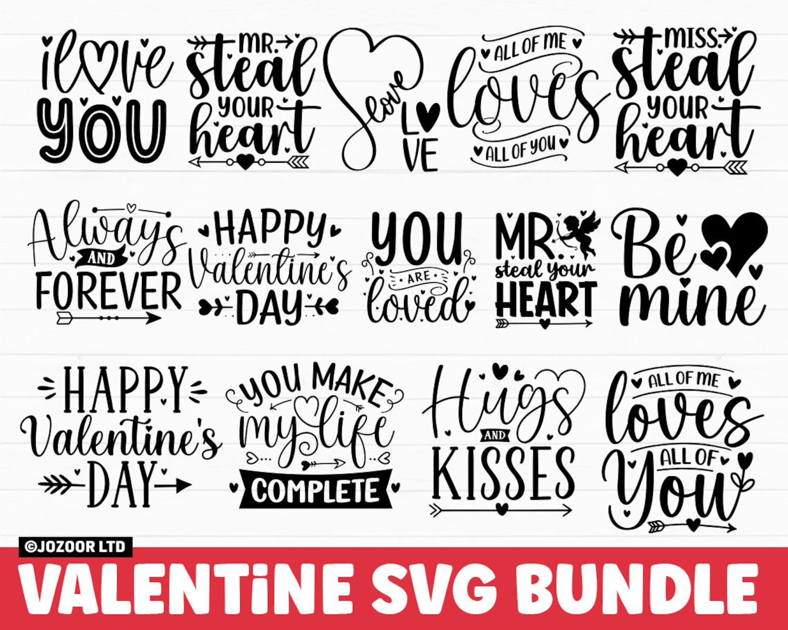 Valentine SVG Bundle Valentines Day SVG Bundle Love SVG - Etsy