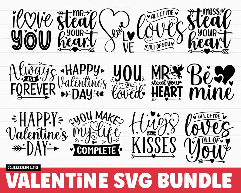 Valentine SVG Bundle, Valentines Day SVG Bundle, Love SVG, Valentine ...