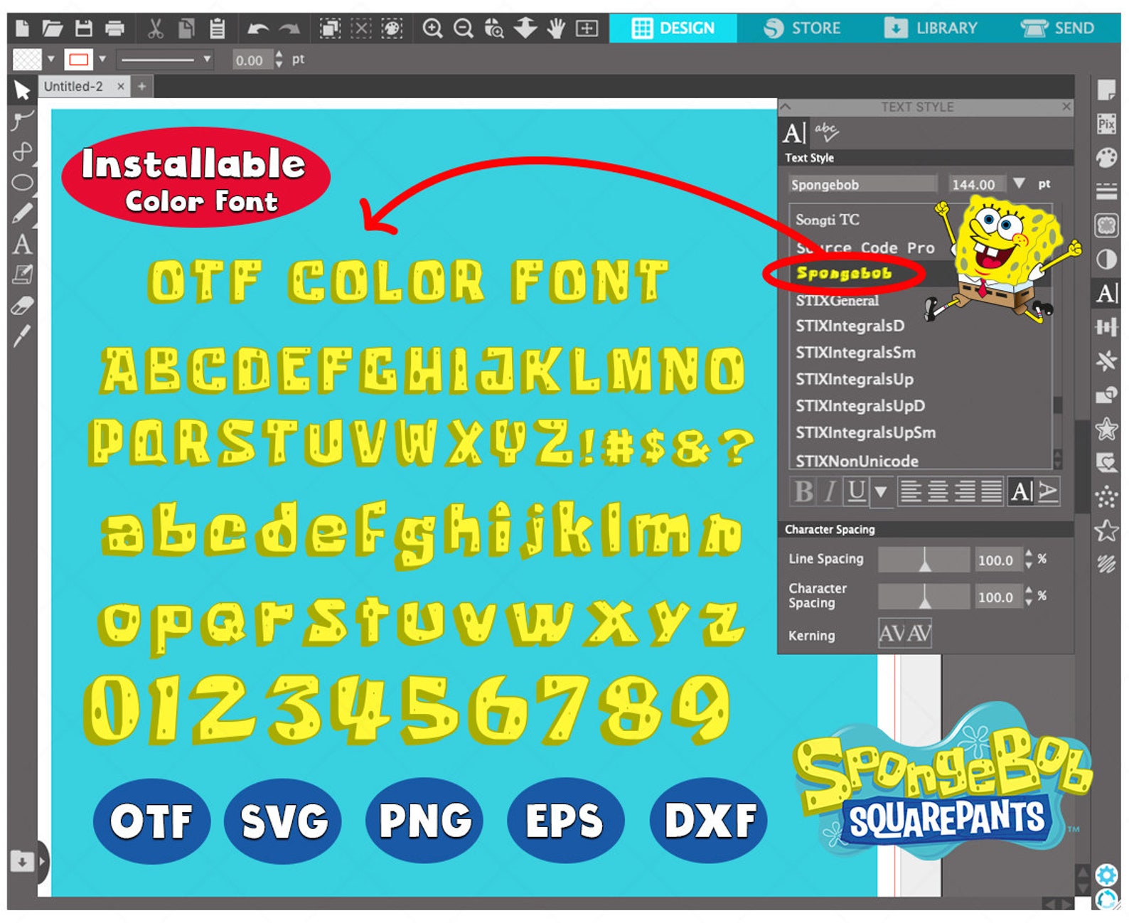 Spongebob font Spongebob svg Spongebob font silhouette | Etsy