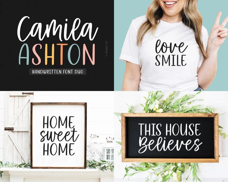 Script Font Bundle Cursive Fonts With Hearts Bundle Wedding - Etsy