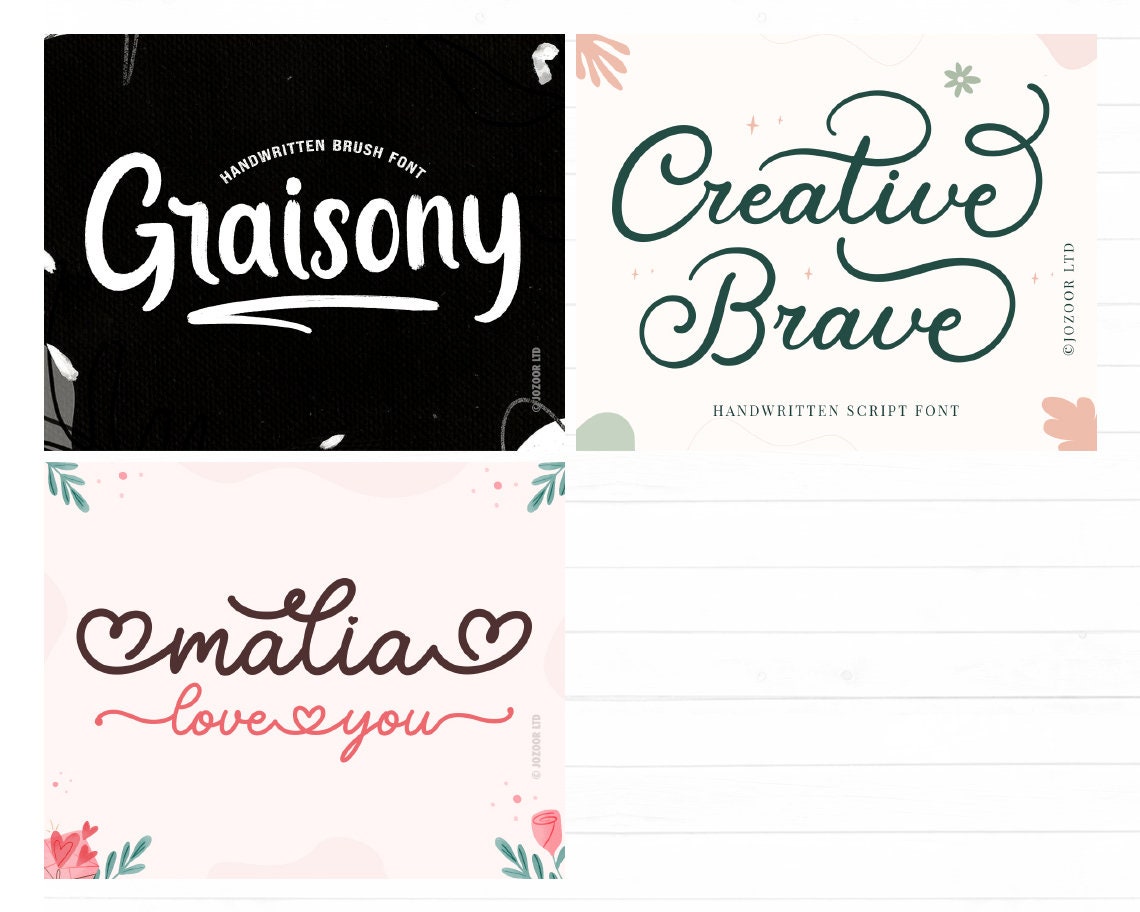 Creative Cursive Fonts