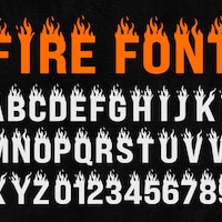 Flame Font Fire Font Burning Font Flaming Letters Font Burning Fire ...