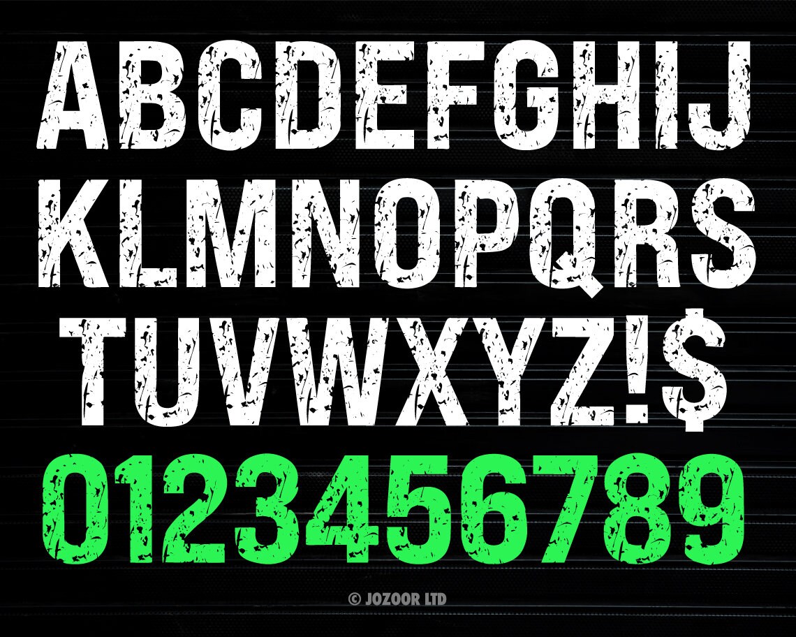 Distressed Font Ttf Cricut Grunge Font Svg Distressed Digital Alphabet ...
