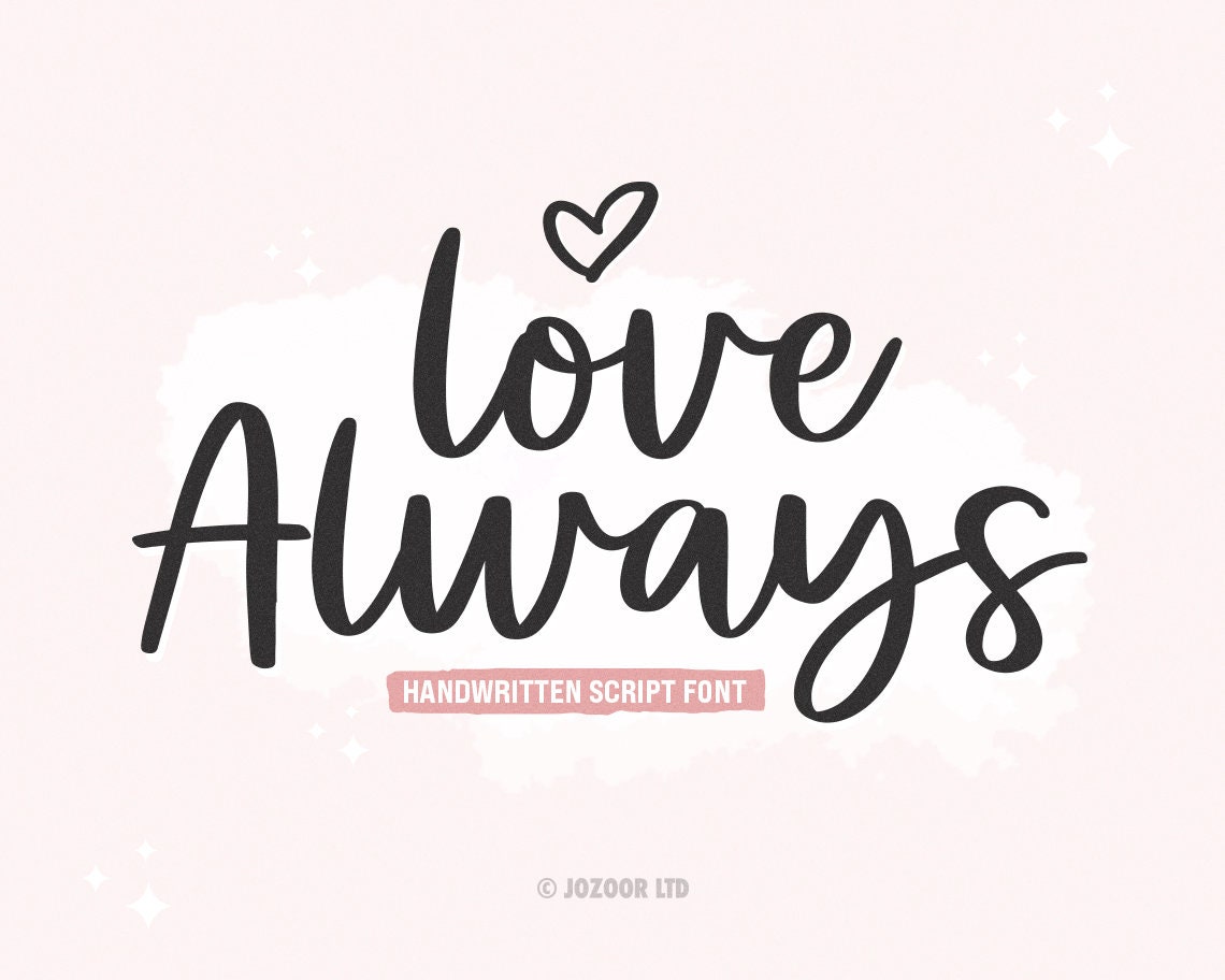 I Love You Cursive Font