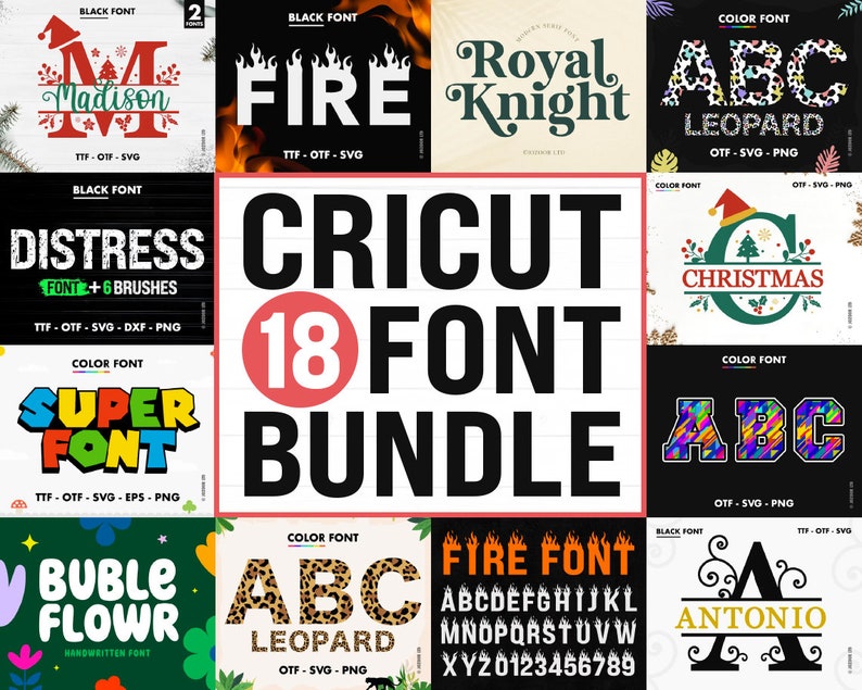 Cricut Fonts Bundle SVG Fonts Fonts for Cricut Font Bundle - Etsy